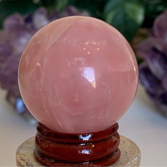 Rose Quartz Sphere | Accents | Deep Pink Rose Quartz Sphere Crystal ...